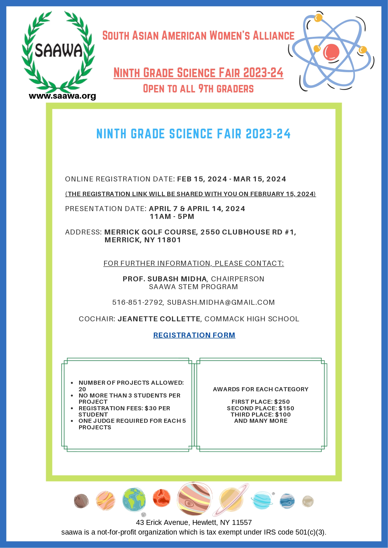 Saawa - 9th Grade Sciene Fair